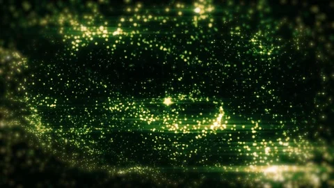 Space green background with particles. S... | Stock Video | Pond5