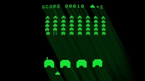 Space Invaders Game Stock Video Footage | Royalty Free Space Invaders ...