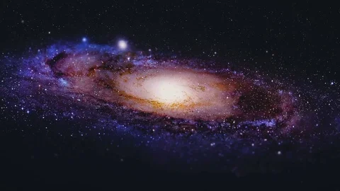 Space journey into deep space. Andromeda... | Stock Video | Pond5
