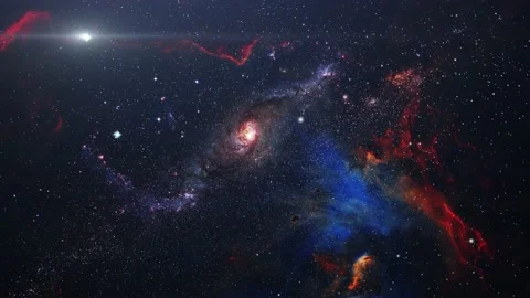 Space Journey Into Deep Space, Galaxy Sp... | Stock Video | Pond5