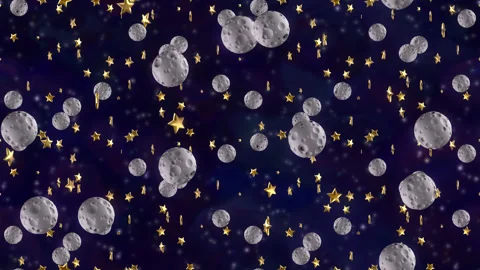 space moon vintage retro sci fi loop til... | Stock Video | Pond5