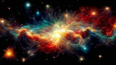 Space Nebula blue moving stars space rot... | Stock Video | Pond5