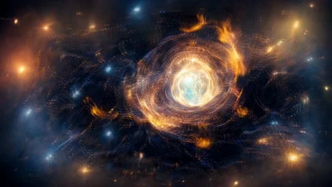 Space Nebula blue moving stars space rot... | Stock Video | Pond5