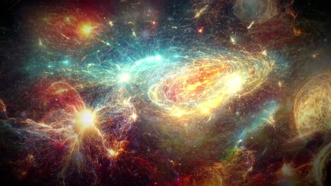 Space Nebula blue moving stars space rot... | Stock Video | Pond5