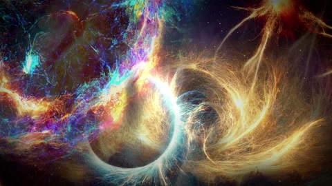 Space Nebula blue moving stars space rot... | Stock Video | Pond5