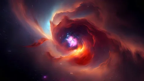 Space Nebula blue moving stars space rot... | Stock Video | Pond5