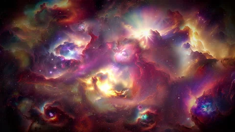 Space Nebula blue moving stars space rot... | Stock Video | Pond5