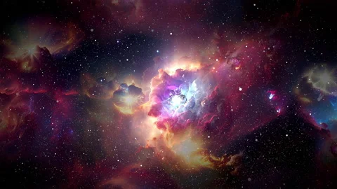 Space Nebula blue moving stars space rot... | Stock Video | Pond5