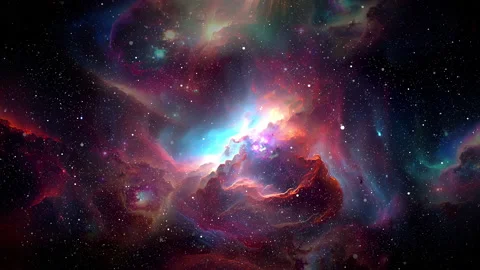 Space Nebula blue moving stars space rot... | Stock Video | Pond5