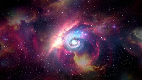 Space Nebula blue moving stars space rot... | Stock Video | Pond5