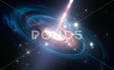 Space object with extreme energy cosmic ray.: Royalty Free #100025990