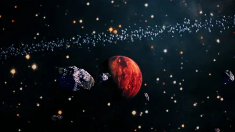 Space rock exploration towards center mi... | Stock Video | Pond5