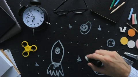 Space Rocket Drawing Stock Footage ~ Royalty Free Stock Videos | Pond5