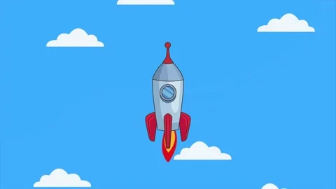 space rocket launcher startup animation | Stock Video | Pond5