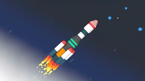 Space Rocket In Stages