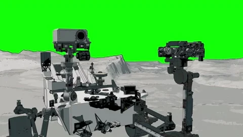 Space Rover Explorer Sci Fi Cartoon Gree... | Stock Video | Pond5