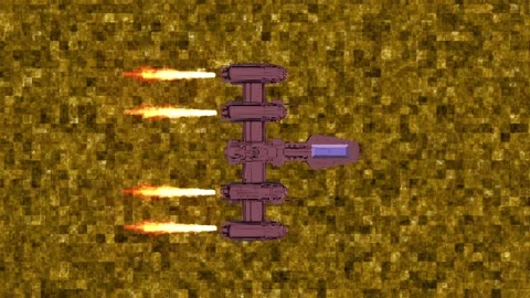 Space ship 8 bit loop. Game background a... | Stock Video | Pond5