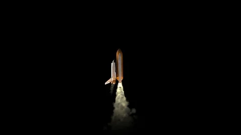 Space Shuttle Launch Animation Stock Video Footage | Royalty Free Space ...