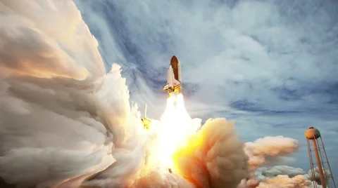 Space Shuttle Launch Animation, 4K | Stock Video | Pond5