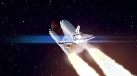 Space Shuttle In Galaxy Stock Video Footage | Royalty Free Space ...