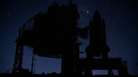 Space Shuttle Nasa Silhouette Rocket Spa... | Stock Video | Pond5