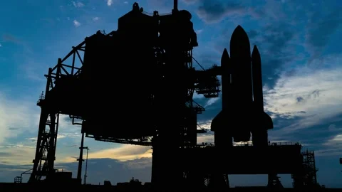 Space Shuttle Nasa Silhouette Rocket Spa... | Stock Video | Pond5