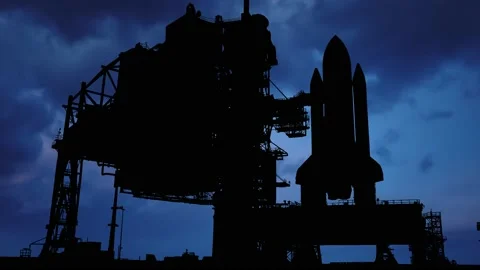 Space Shuttle Nasa Silhouette Rocket Spa... | Stock Video | Pond5