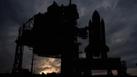 Space Shuttle Nasa Silhouette Rocket Spa... | Stock Video | Pond5