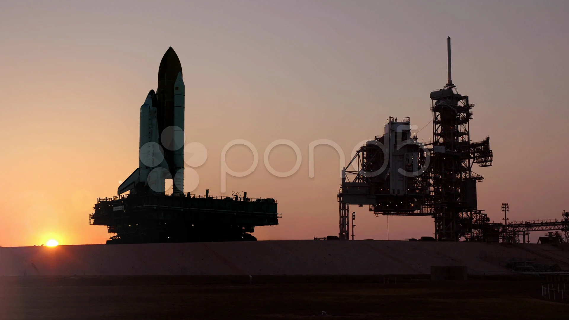 Silhouette Space Shuttle Lift Off