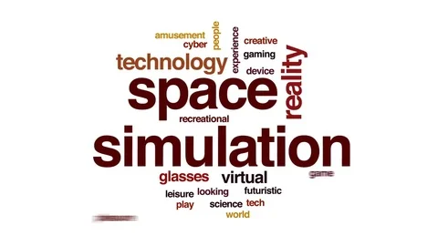 Space simulation animated word cloud, te... | Stock Video | Pond5