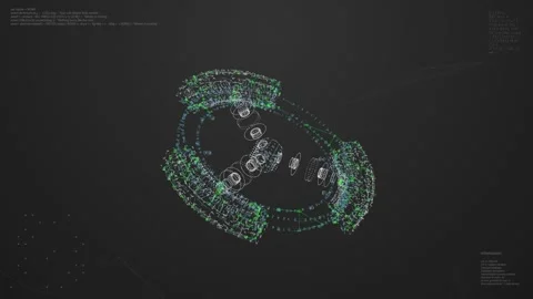 Space Station Model UI Screen. Space Obj... | Stock Video | Pond5