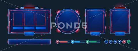 Space stream overlay, game twitch ui frame, border: Graphic #189347253