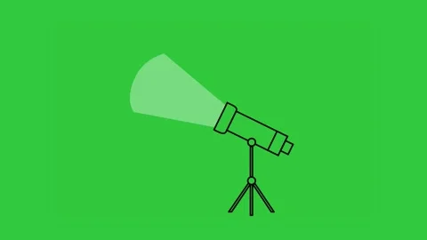 Space Telescope animated icon on Green s... | Stock Video | Pond5