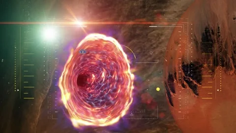 Space-time hole, interstellar travel for... | Stock Video | Pond5