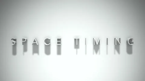 space timing 3D title animation white te... | Stock Video | Pond5
