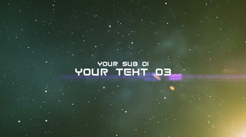 Space Titles ~ After Effects Project ~ AE #48467207 | Pond5
