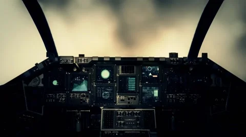 Spaceship Cockpit in a Pilot Point of vi... | Stock Video | Pond5