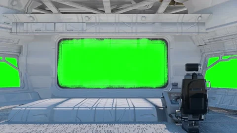 Spaceship Interior Green Screen Stock Video Footage | Royalty Free ...