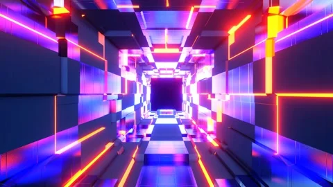 Spaceship Corridor Loop Animation | Stock Video | Pond5
