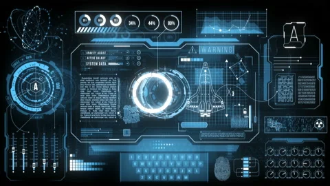 Spaceship HUD Display Data, 4K | Stock Video | Pond5