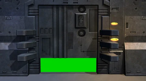 Spaceship Spacestation Door open Close w... | Stock Video | Pond5