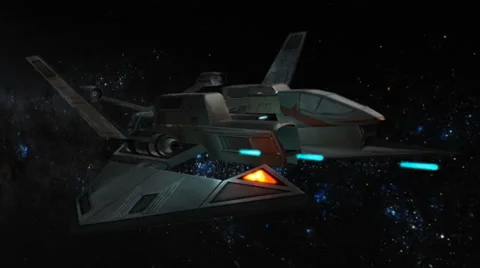 Spaceship - Starfighter attack with lase... | Stock Video | Pond5