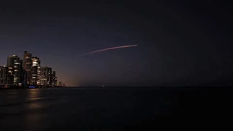 SpaceX Falcon Heavy Rocket Launch Seen f... | Stock Video | Pond5