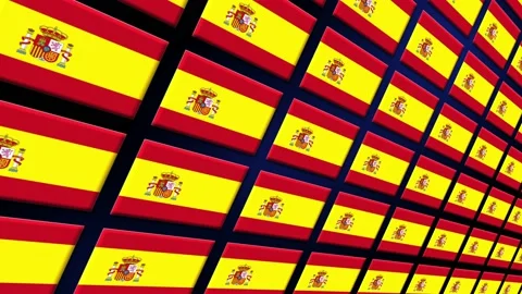 Spain Flag Animated Background 3d Animat... | Stock Video | Pond5