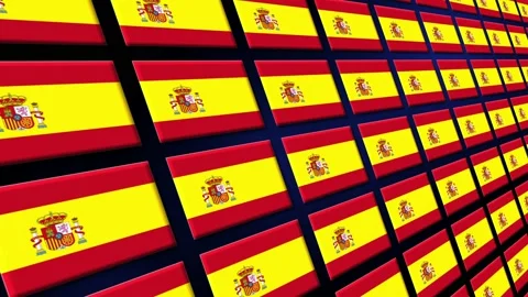 Spain Flag Animated Background 3d Animat... | Stock Video | Pond5