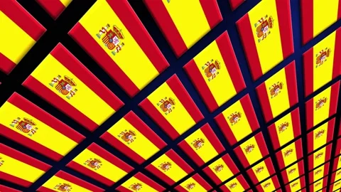 Spain Flag Animated Background 3d Animat... | Stock Video | Pond5