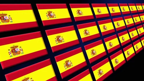 Spain Flag Animated Background 3d Animat... | Stock Video | Pond5