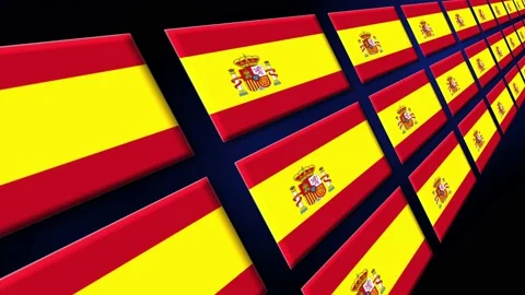 Spain Flag Animated Background 3d Animat... | Stock Video | Pond5