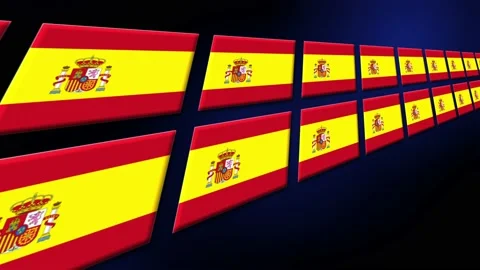 Spain Flag Animated Background 3d Animat... | Stock Video | Pond5