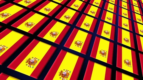 Spain Flag Animated Background 3d Animat... | Stock Video | Pond5
